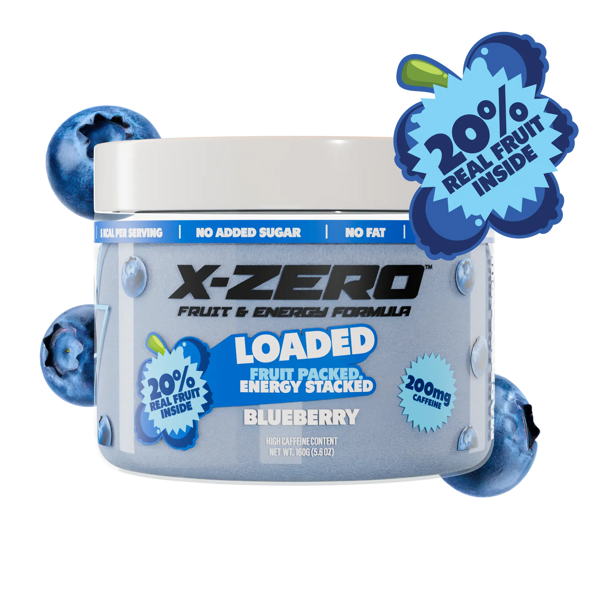 X-Zero Blueberry Loaded (160g / 40 Servings) – X-Zero Energy UK