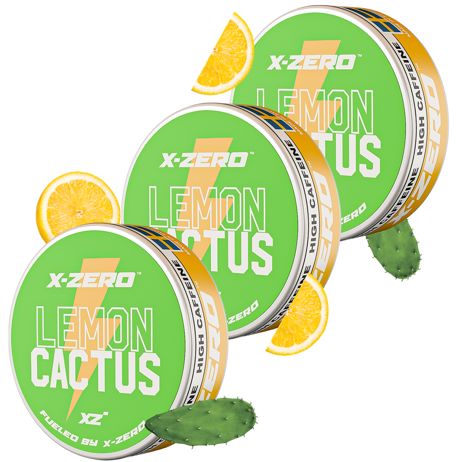 Lemon Cactus Energy Pouches (3 Pack / 60 Pouches) – X-Zero Energy UK