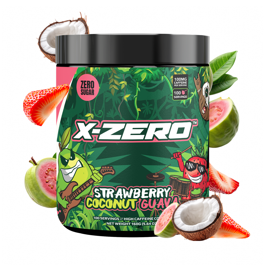 X-Zero Strawberry Coconut Guava (160g / 100 Servings) – X-Zero Energy UK